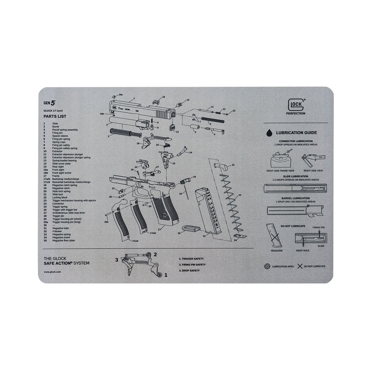 Glock® Pistol Bench Mat (Grey) - Glock® – SA Tactical Institute